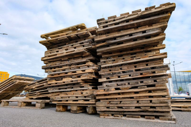Pile of pallets stock image. Image of pallets, shipping - 110071487