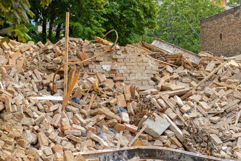Rubble after demolition stock image. Image of distaster - 84126747