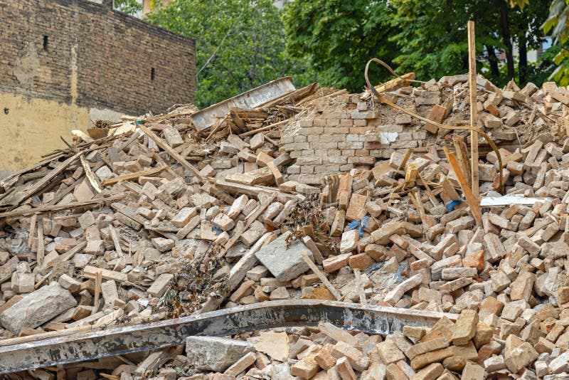 Rubble after demolition stock image. Image of distaster - 84126747