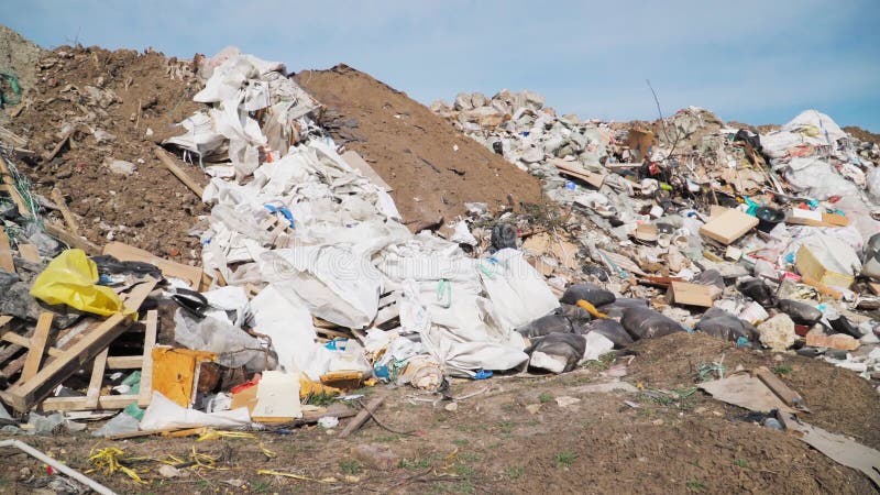 Big Piles of Garbage. Empty Bottles, Plastic in the Waste Dump ...