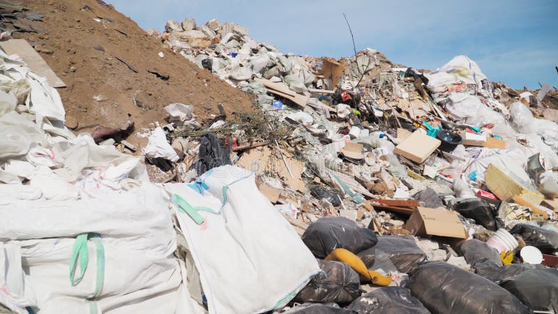 Big Piles of Garbage. Empty Bottles, Plastic in the Waste Dump ...