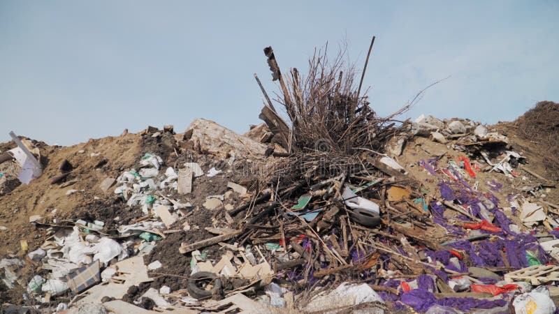 Big Piles of Garbage. Empty Bottles, Plastic in the Waste Dump ...