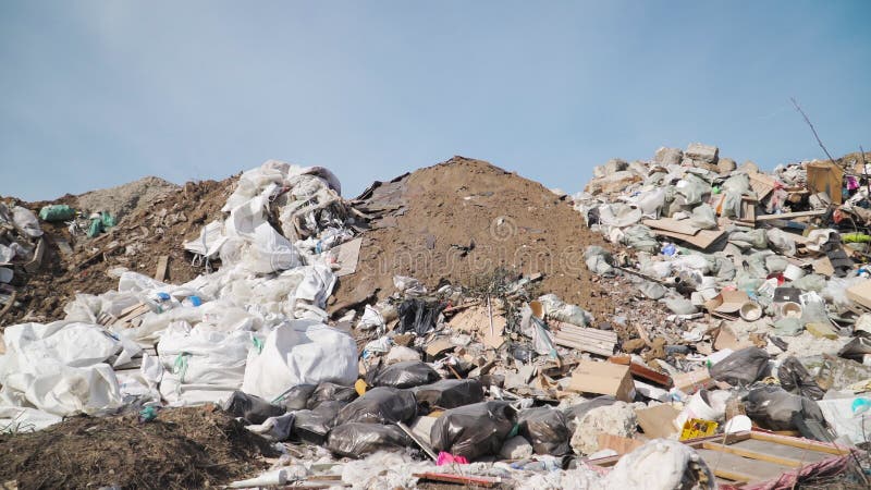 Big Piles of Garbage. Empty Bottles, Plastic in the Waste Dump ...