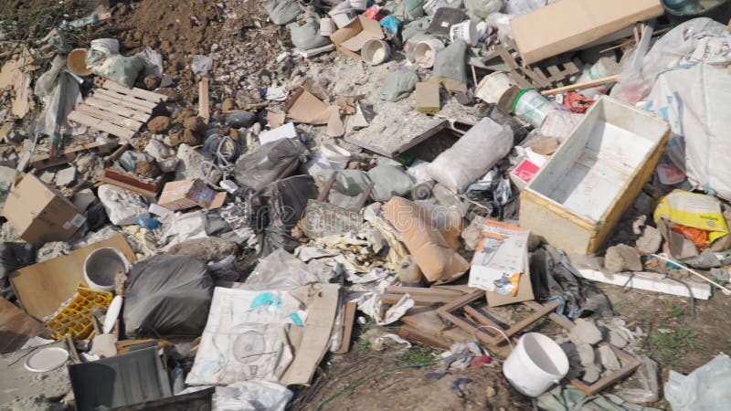 Big Piles of Garbage. Empty Bottles, Plastic in the Waste Dump ...