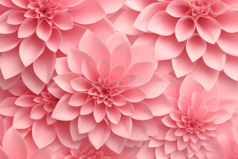 Big Pink Paper Flowers Background Stock Image - Image of pink, floral ...