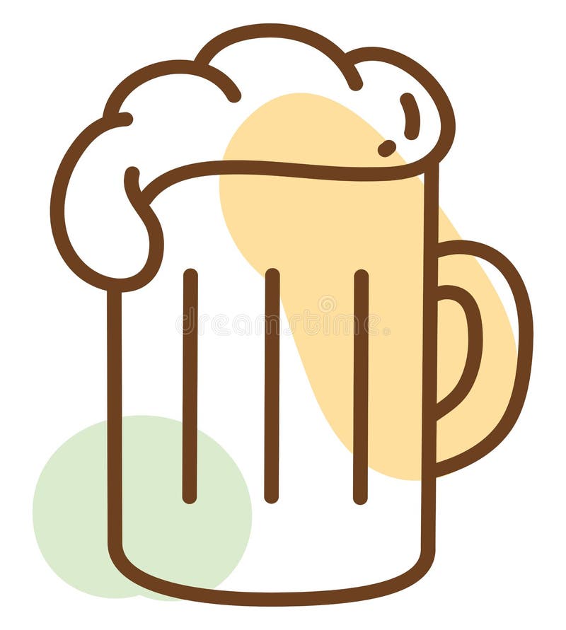 Big pint of beer, icon stock vector. Illustration of hipster - 261061515
