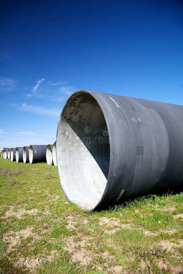 Big pipeline stock image. Image of work, blue, construction - 18419961