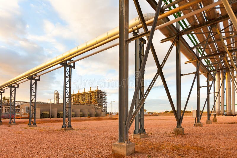 Big pipeline at dusk stock image. Image of latin, evening - 242873457