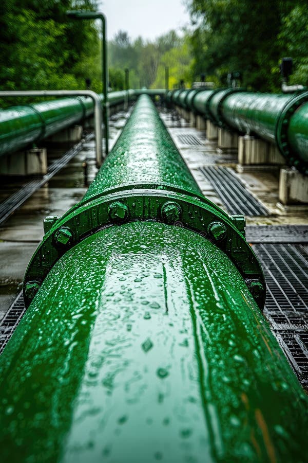 Big Pipes in the Factory. Selective Focus Stock Photo - Image of ...