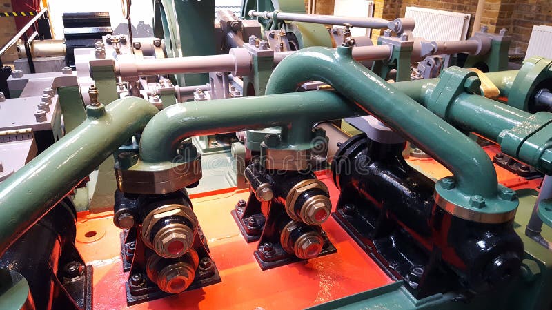 Big Pipes from Old Steam Engine Stock Photo - Image of engineering ...