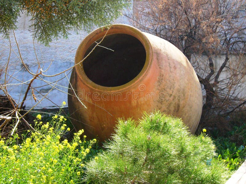 Big pitcher for wine stock photo. Image of grass, production - 13825936