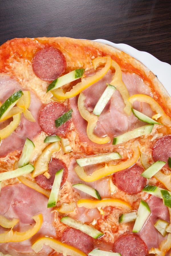 Big pizza stock photo. Image of crust, cheese, delicious - 24038832