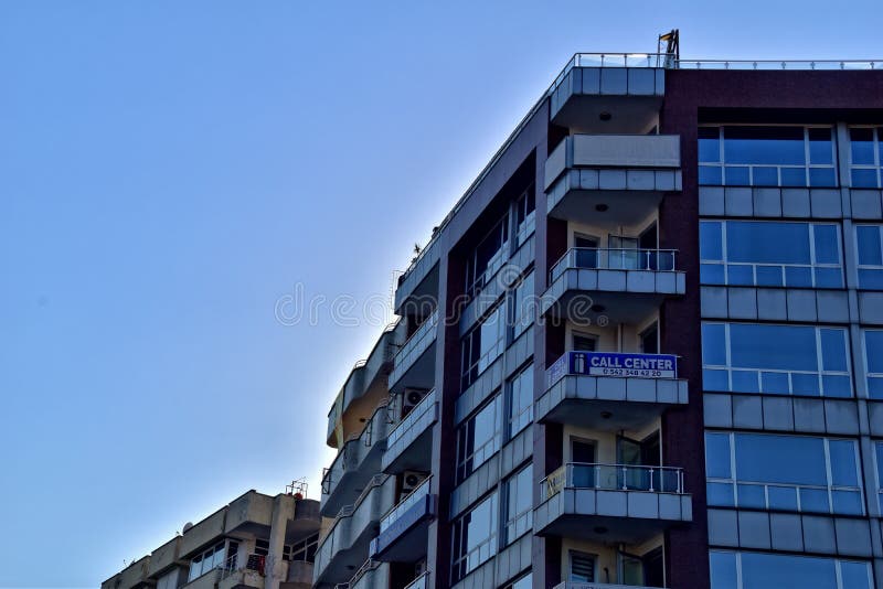 Big Plain Turkish Buildings Urban Architecture Stock Image - Image of ...