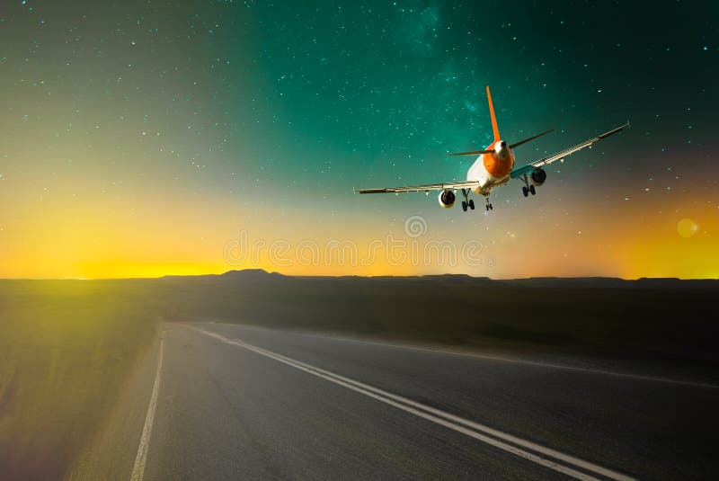 Big plane flying over road stock image. Image of airworthiness - 204930193