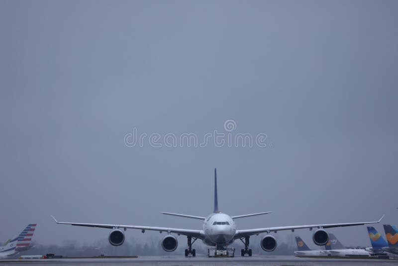 Big plane, front view editorial image. Image of jets - 133673340