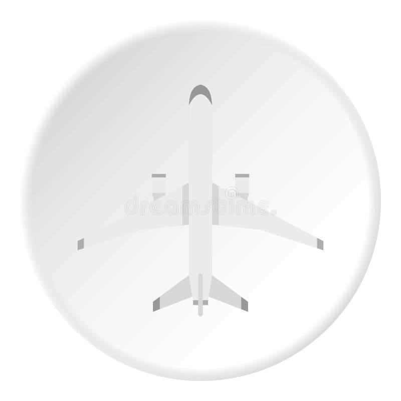 Big plane icon circle stock vector. Illustration of graphic - 95331505