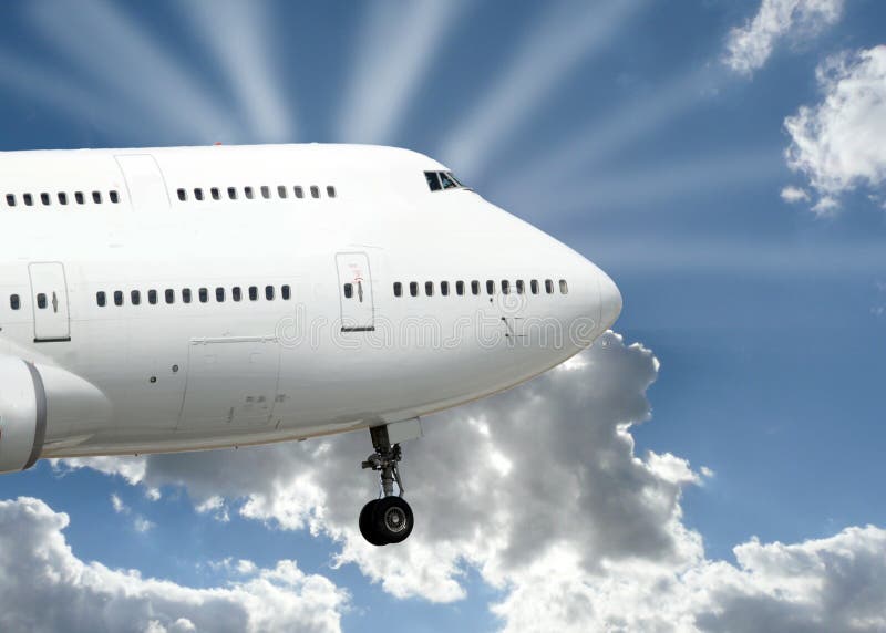 Big plane landing stock photo. Image of airplane, aeroplane - 27715730