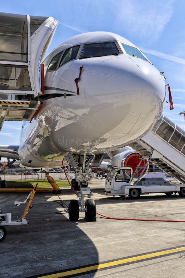 Large plane nose stock photo. Image of aeroplane, transport - 26795860