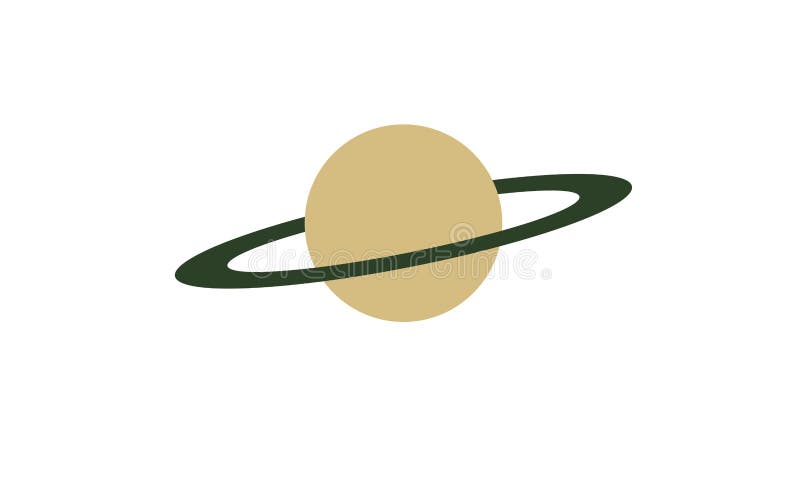 Big Planet with a Green Ring Stock Vector - Illustration of astronomy ...