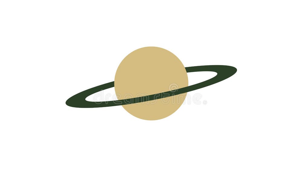 Big Planet with a Green Ring Stock Vector - Illustration of astronomy ...