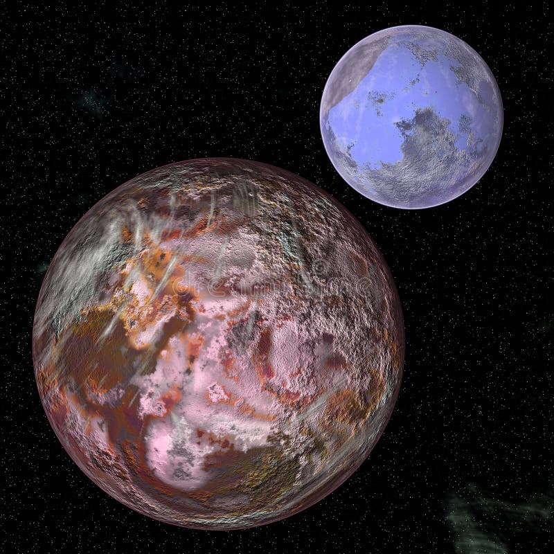 Big planet in space 2 stock illustration. Illustration of world - 5976542