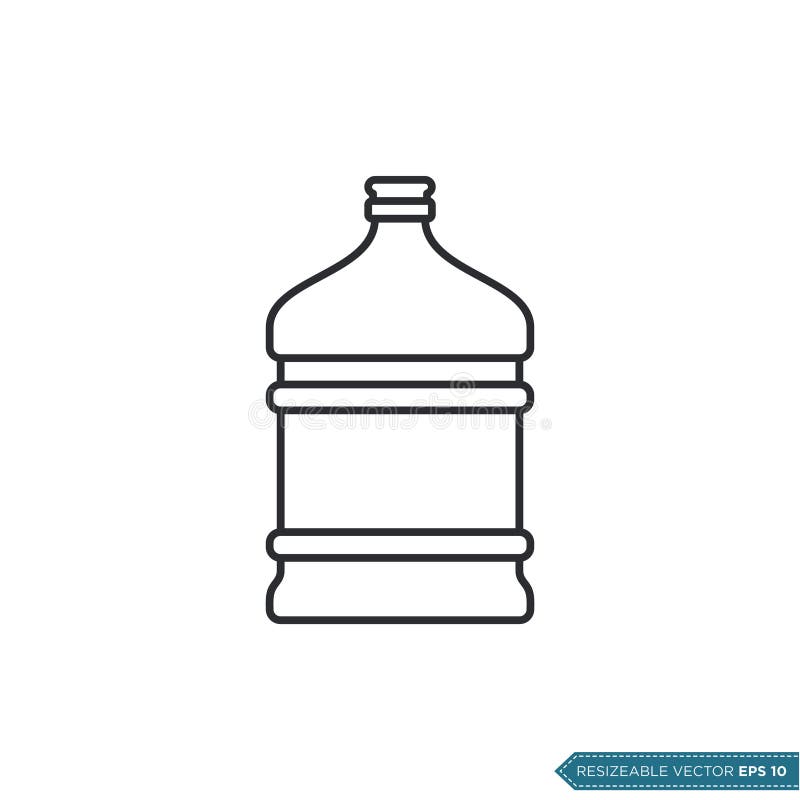 Big Plastic Bottle of Water Icon Vector Template Stock Vector ...