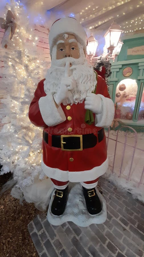 Big Plastic Santa stock image. Image of dessert, costume - 264451609