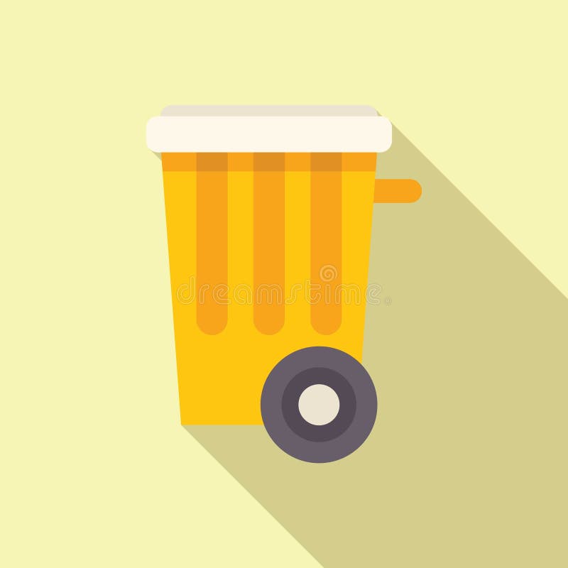 Big Plastic Trash Can on Wheels Standing for Garbage Collection Stock ...