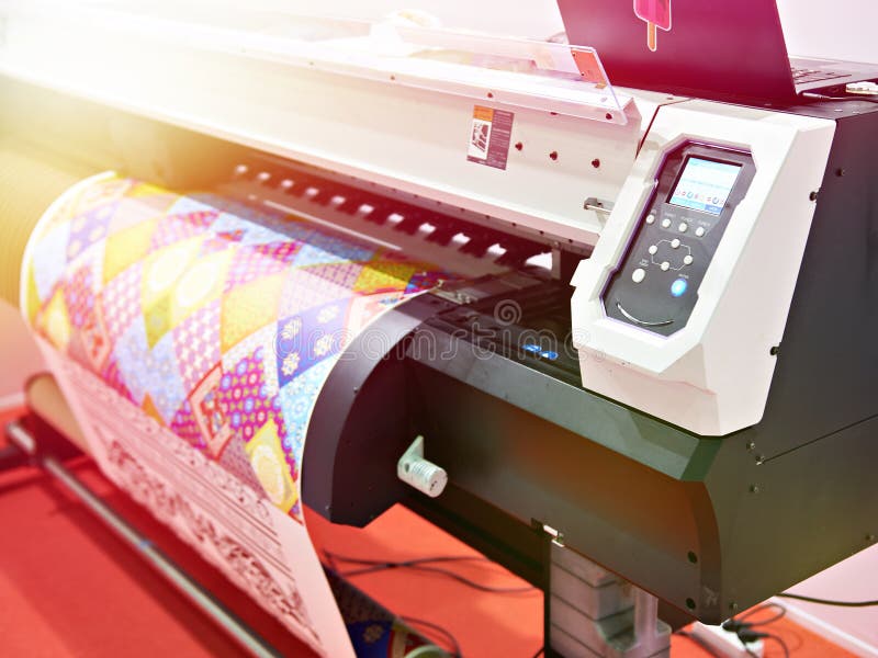 Big Plotter Printer with LED Stock Image - Image of pipe, format: 123674785