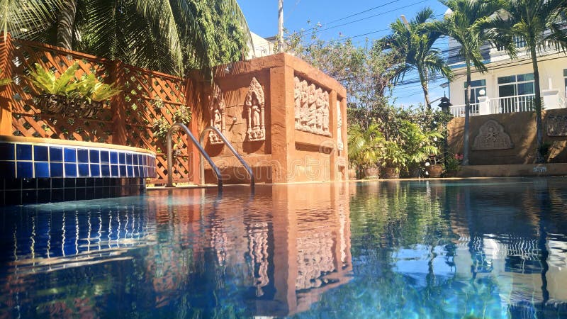 Big Pool in the house editorial photography. Image of swim - 149655532