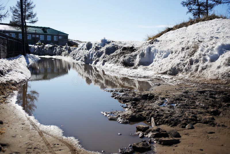 Big Pool in Spring, Water Surface Stock Image - Image of aqua, large ...