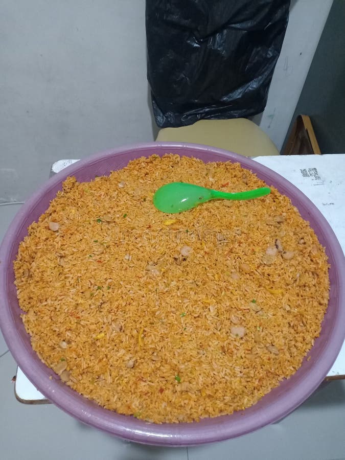 The Big Portion of Spicy Fried Rice Stock Image - Image of produce ...