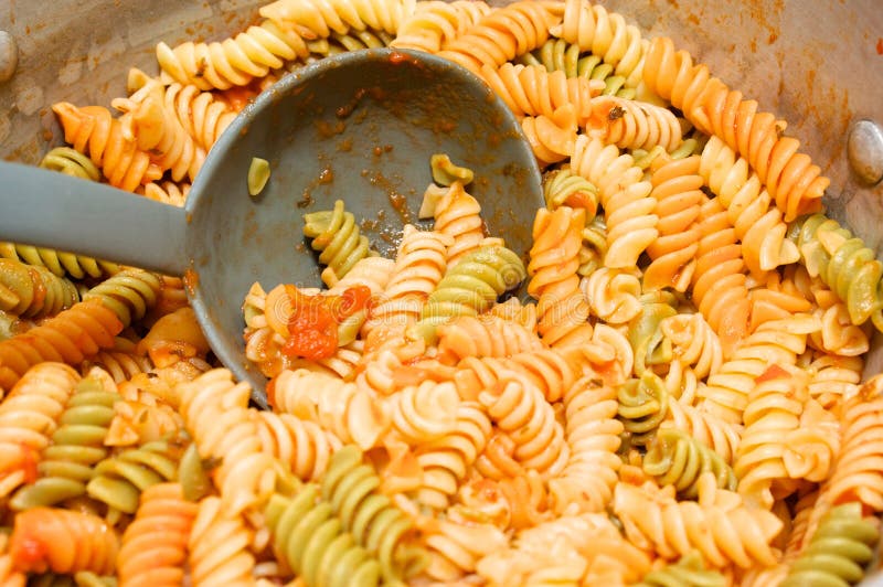 Big pot of pasta stock image. Image of serving, italian - 14249207