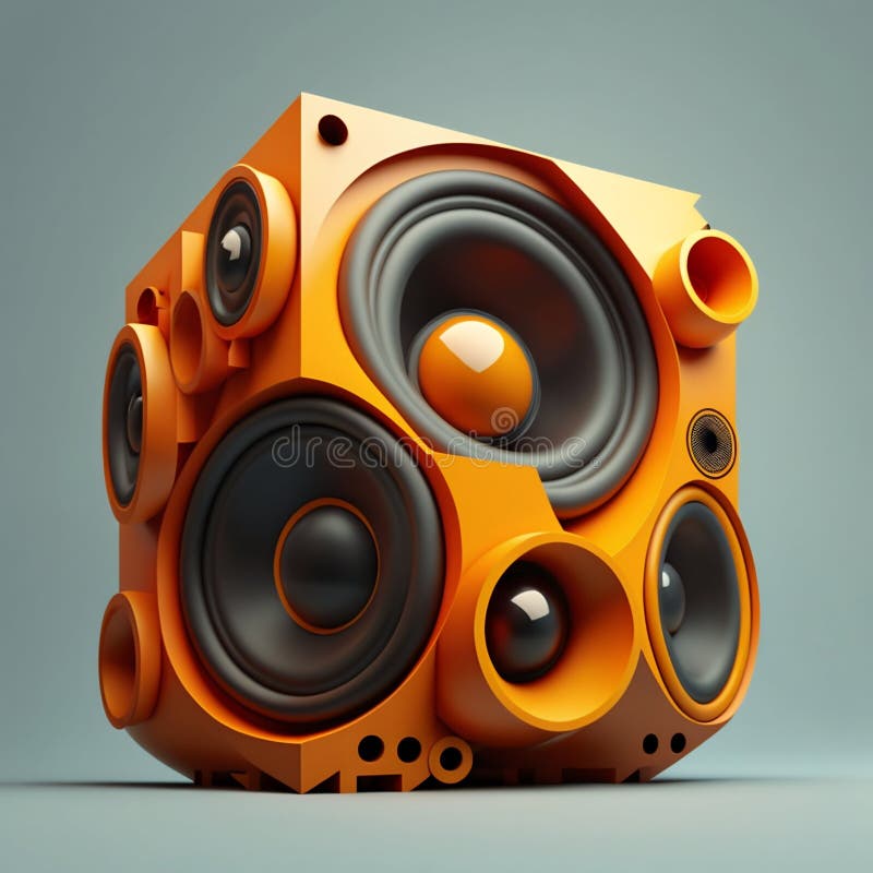 Big Power Sound Speaker System. Generative Ai Stock Illustration ...