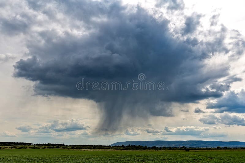Big Powerful Storm Clouds Over the Lake Balaton in Hungary Stock Image ...