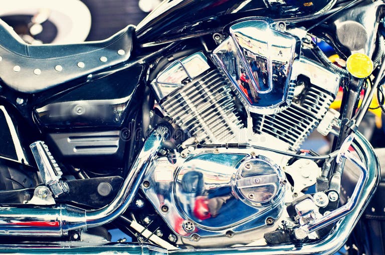 Big and Powerfull Motorcycle Engine Stock Photo - Image of excitement ...