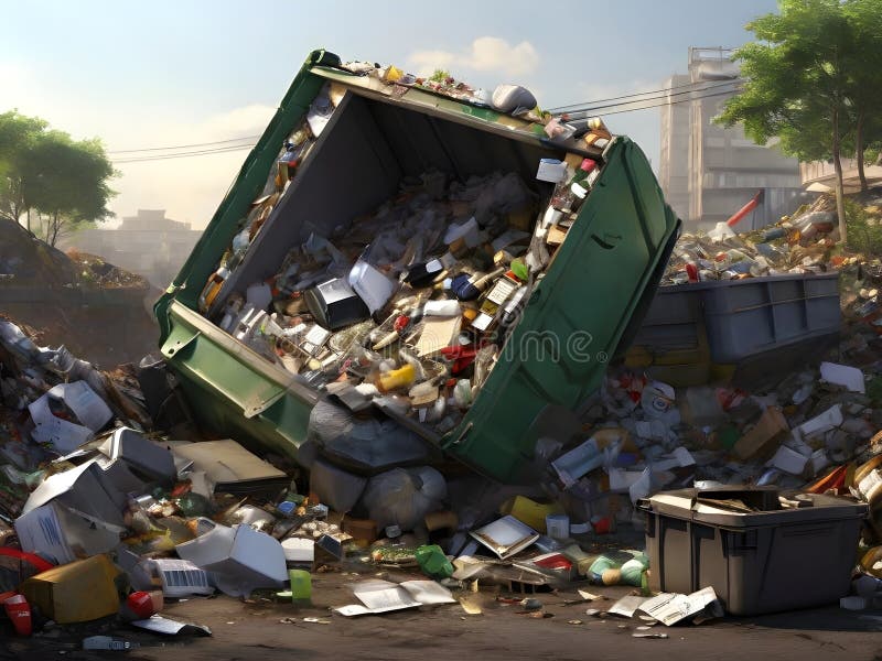 Big Problem on Garbage in the City Causing a Pollution Stock ...