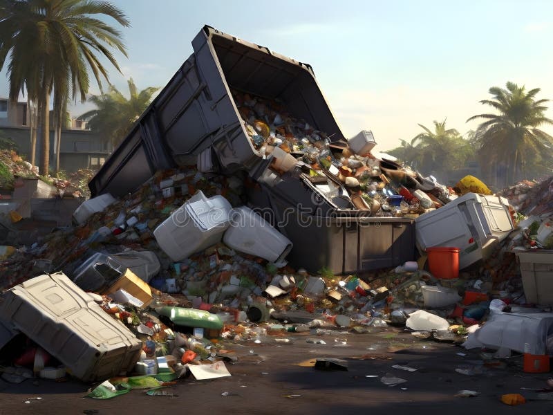 Big Problem on Garbage in the City Causing a Pollution Stock ...