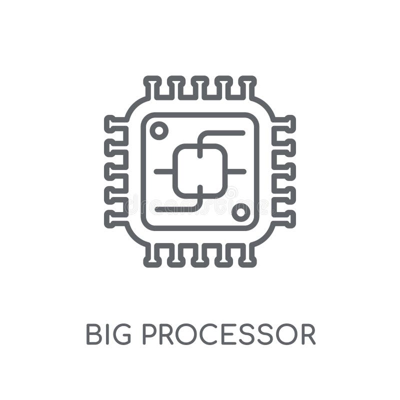 Big Processor Linear Icon. Modern Outline Big Processor Logo Con Stock ...