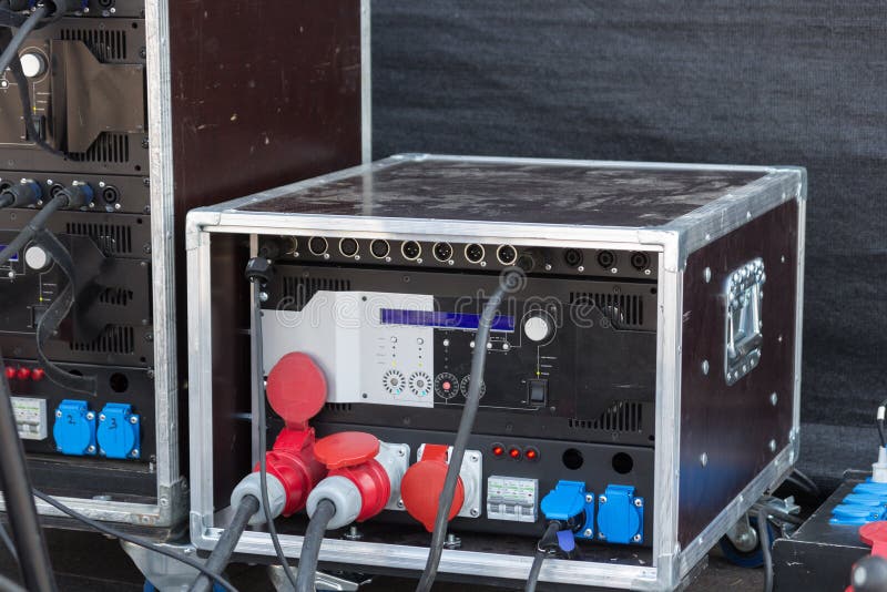 Stage amplifier in work stock photo. Image of switch - 116974572