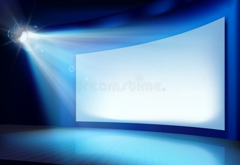 Big Projection Screen. Vector Illustration. Stock Vector - Illustration ...