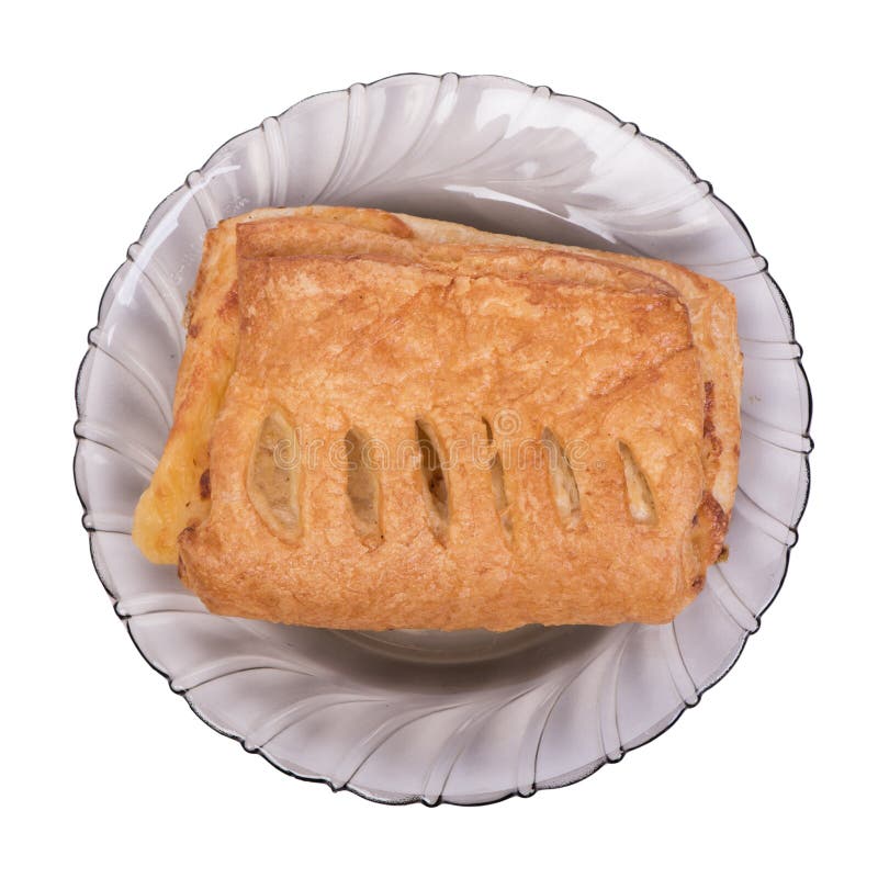 Big Puff Pastry Pie on Plate Stock Image - Image of crust, delicious ...