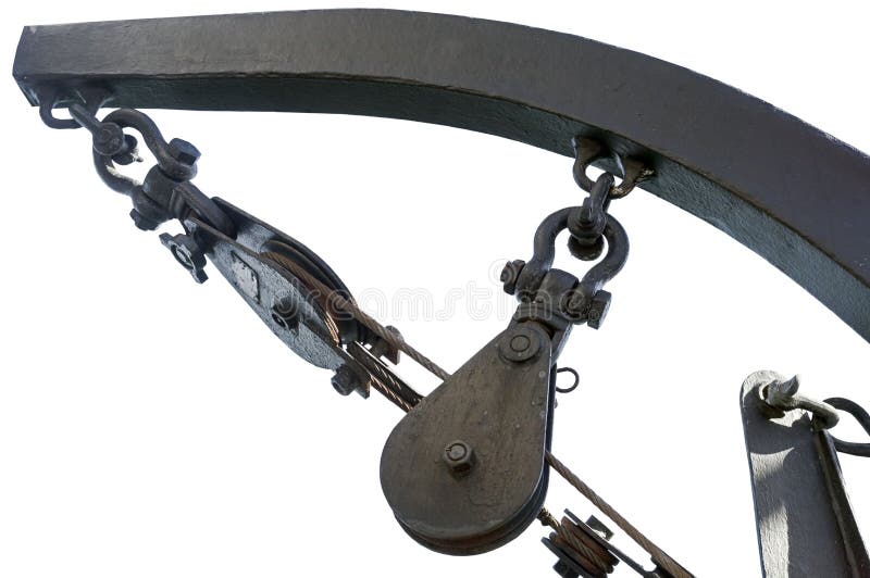 Pulley with rope stock photo. Image of rigging, hook - 120611562