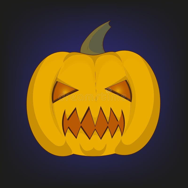 Big pumpkin Halloween stock vector. Illustration of happy - 78285023