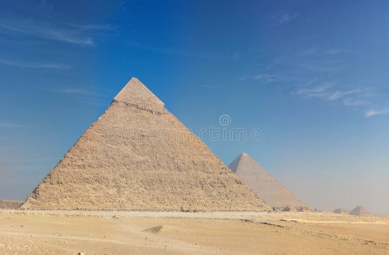 Big Pyramid in the Empty Place of the Desert. Stock Image - Image of ...