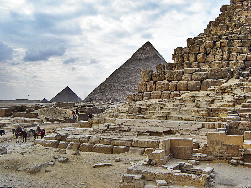 Big pyramids of Egypt stock image. Image of pyramid - 225029223