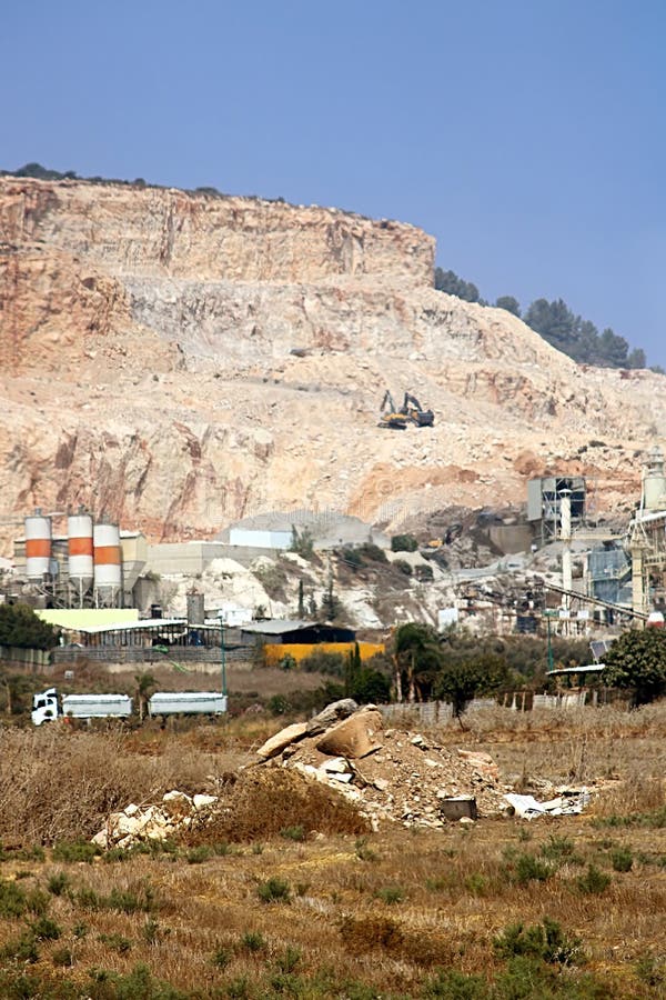 Big Quarry in Israel, Middle East Stock Photo - Image of machinery ...