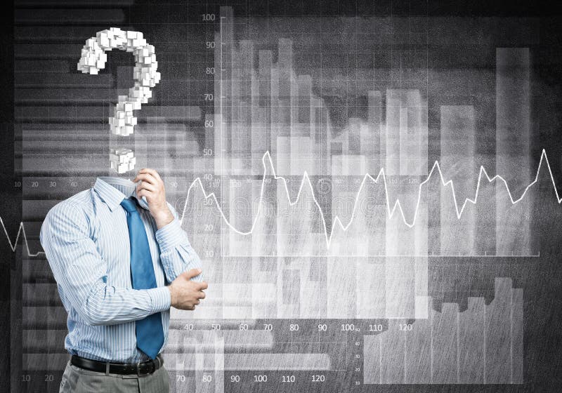 Big question in his head stock image. Image of question - 104275037