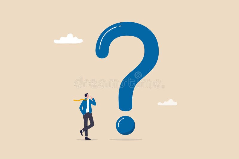 Big Question Mark or Big Problem To Solve or Finding Solution, Doubt or ...