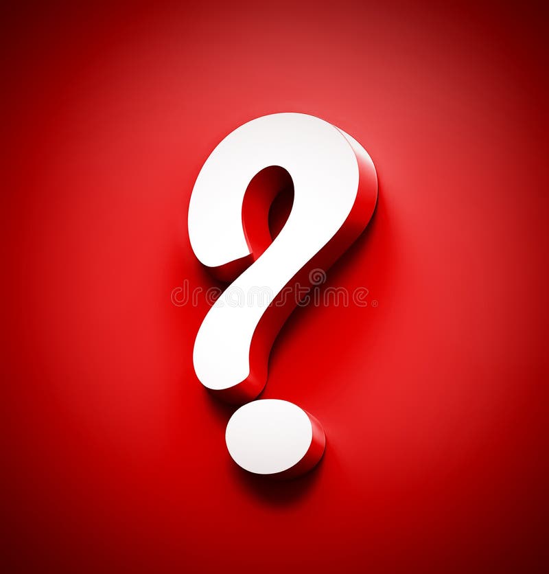 BIG QUESTION with a Question Mark Sign, 3D Ai Stock Illustration ...